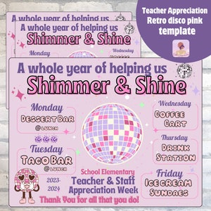 Teacher Appreciation Template . Canva Edit . Instant Download . Digital ...