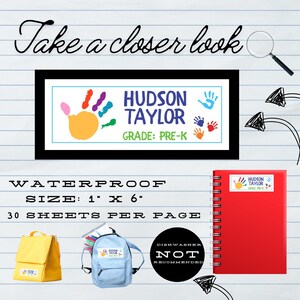 Kids Labels . Handprint Labels . 30 Sheet Labels . Grade Level Labels ...