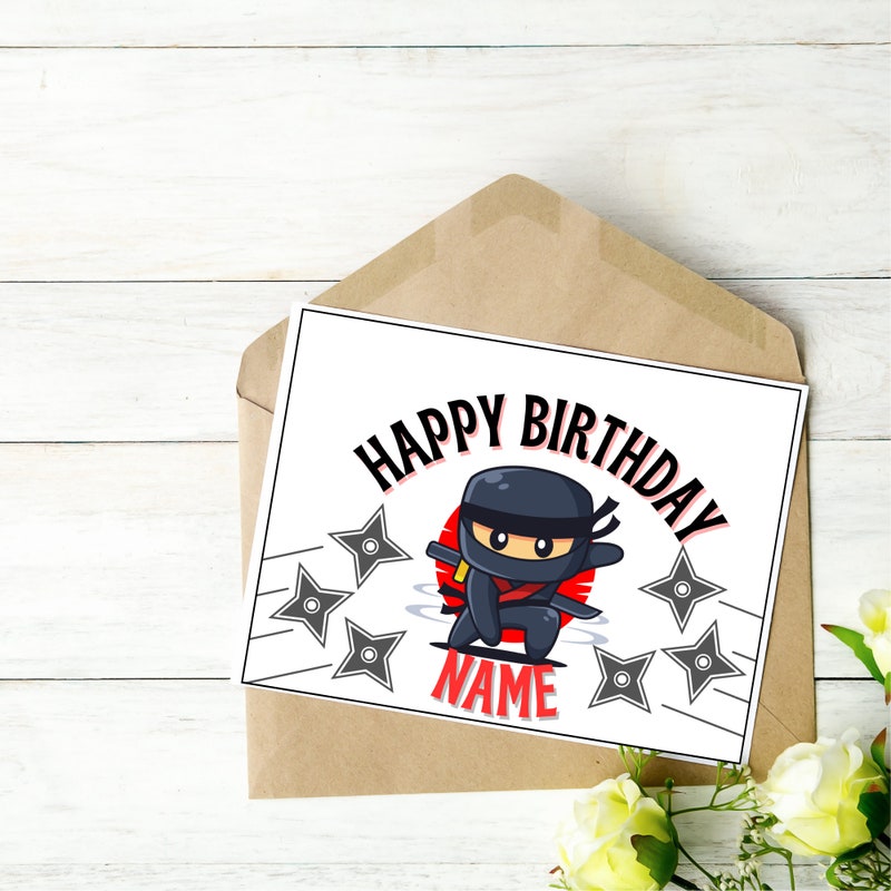 Ninjago Birthday Card - Etsy