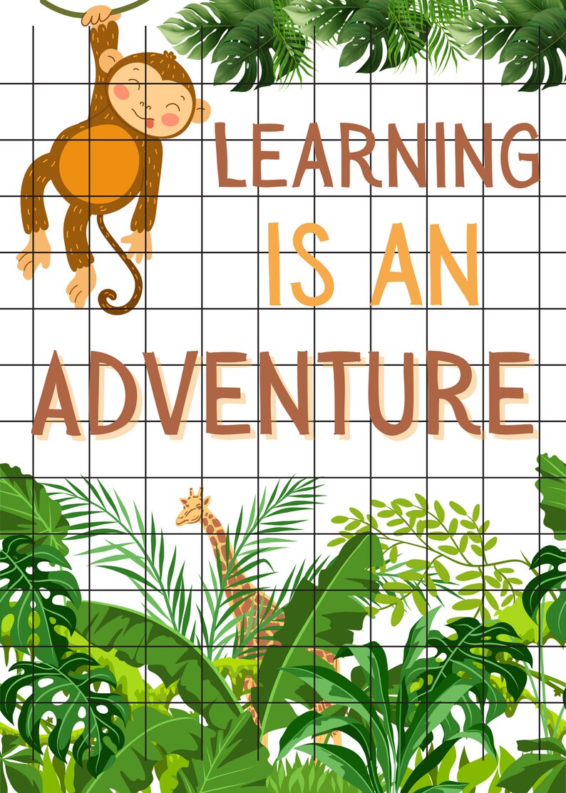Safari Classroom Bundle Instant Download I Jungle Classroom Decor ...