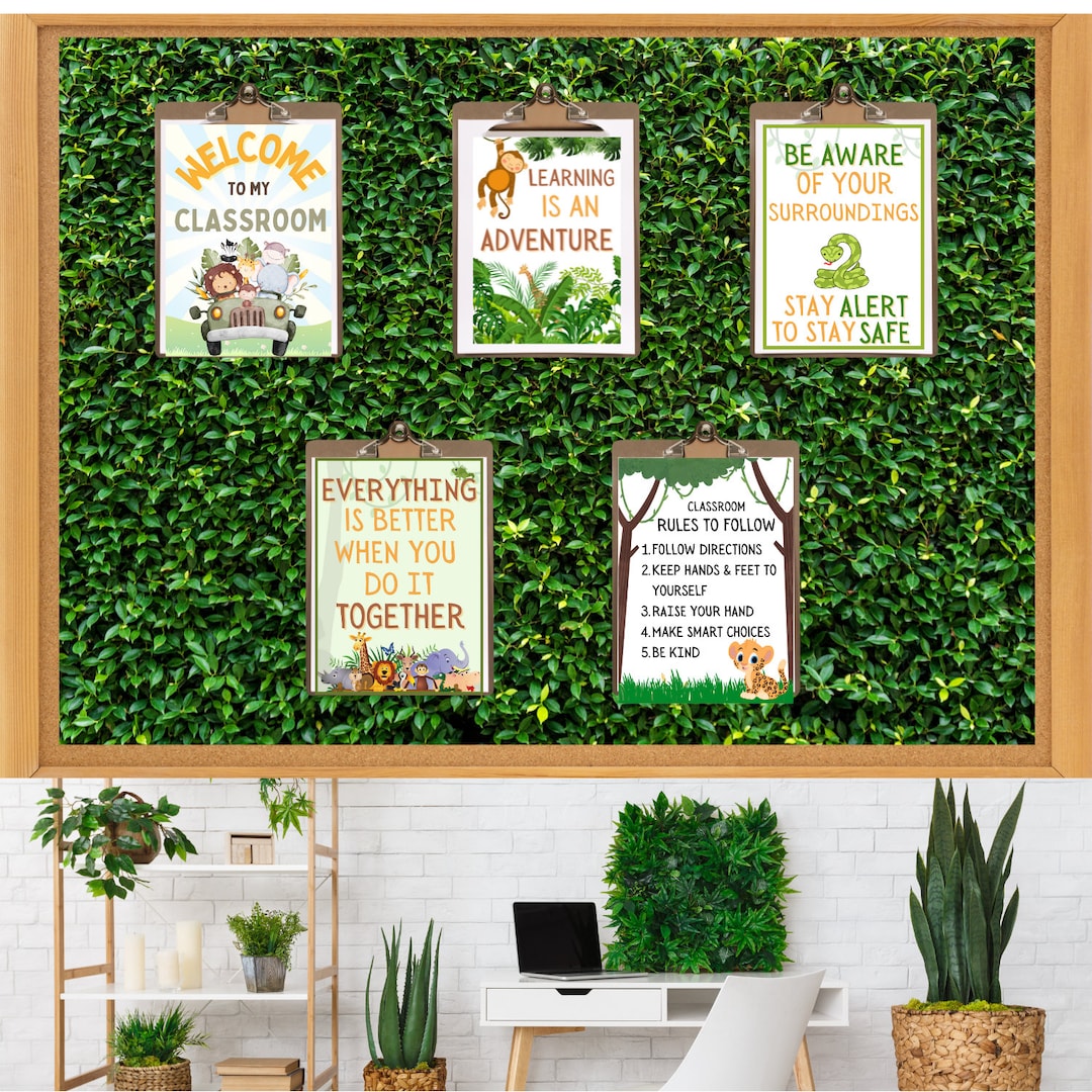 Safari Classroom Bundle Instant Download I Jungle Classroom Decor ...