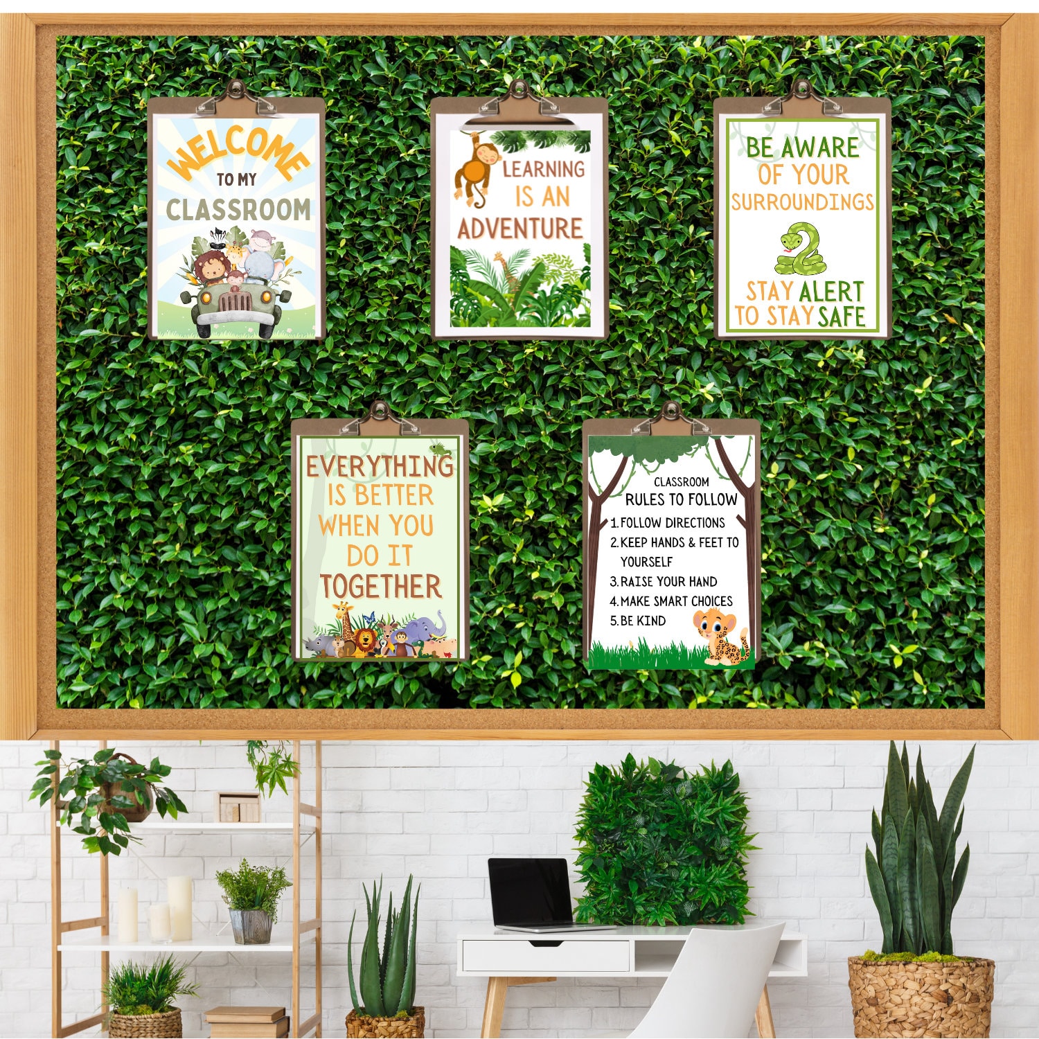 Safari Classroom Bundle Instant Download I Jungle Classroom Decor ...