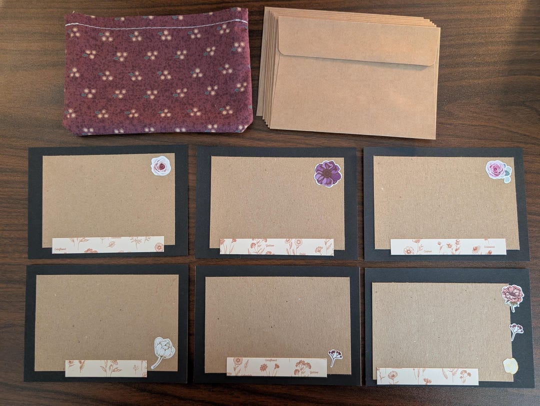 Handmade Vintage/floral Blank Note Cards (set of 6, Envelopes Included ...