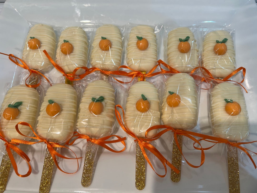 Little Cuties Orange Baby Shower Oreos and Cakecicles - Etsy