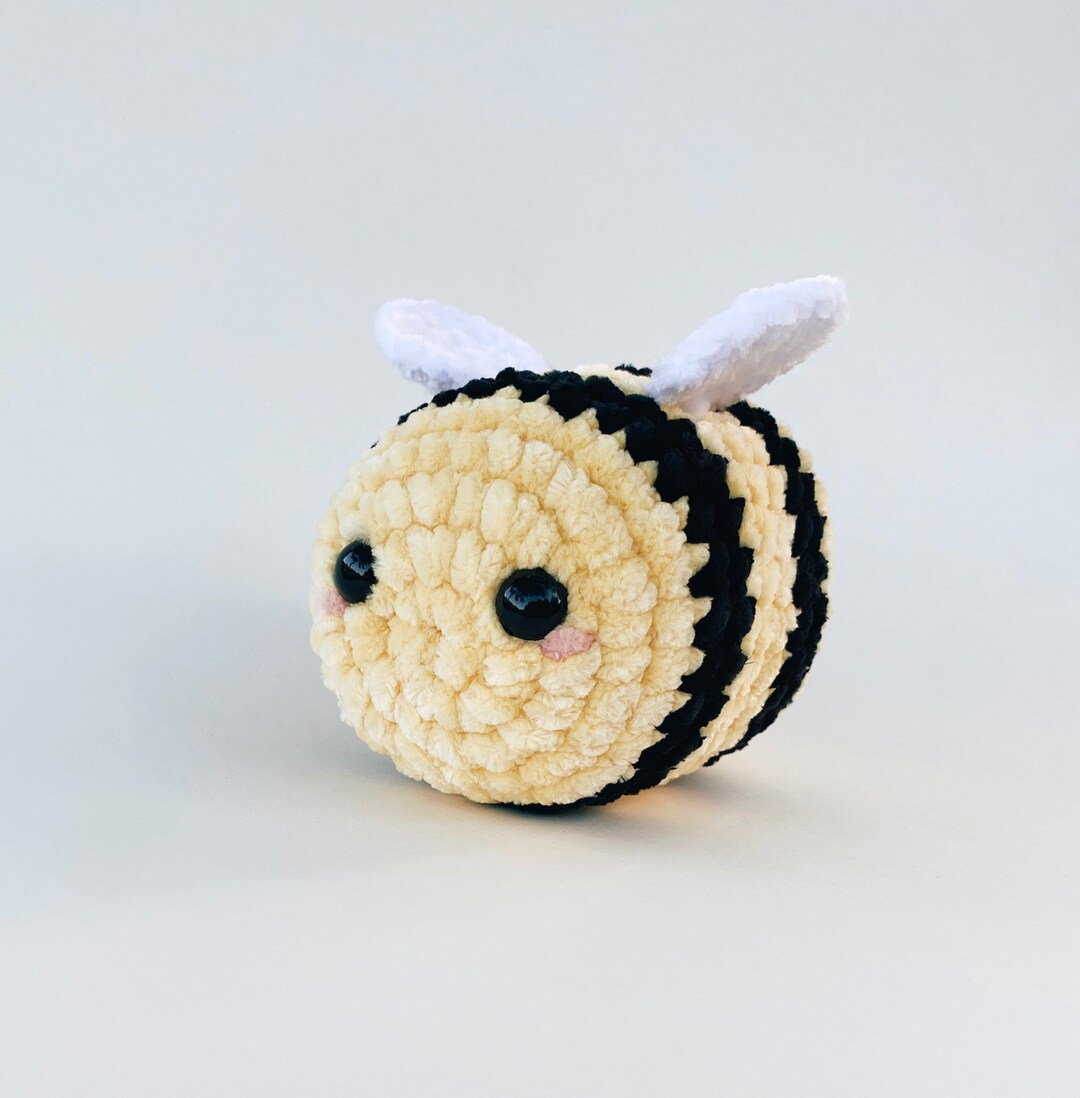 Crochet Jumbo Bee Plush, Crochet Animal, Crochet Stuffed Animal ...