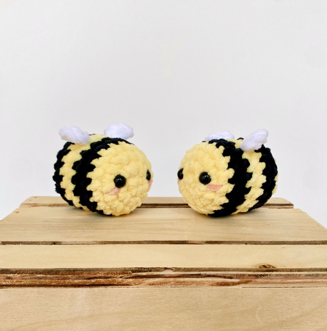 Crochet Mini Bee Plush, Crochet Animal, Crochet Stuffed Animal ...