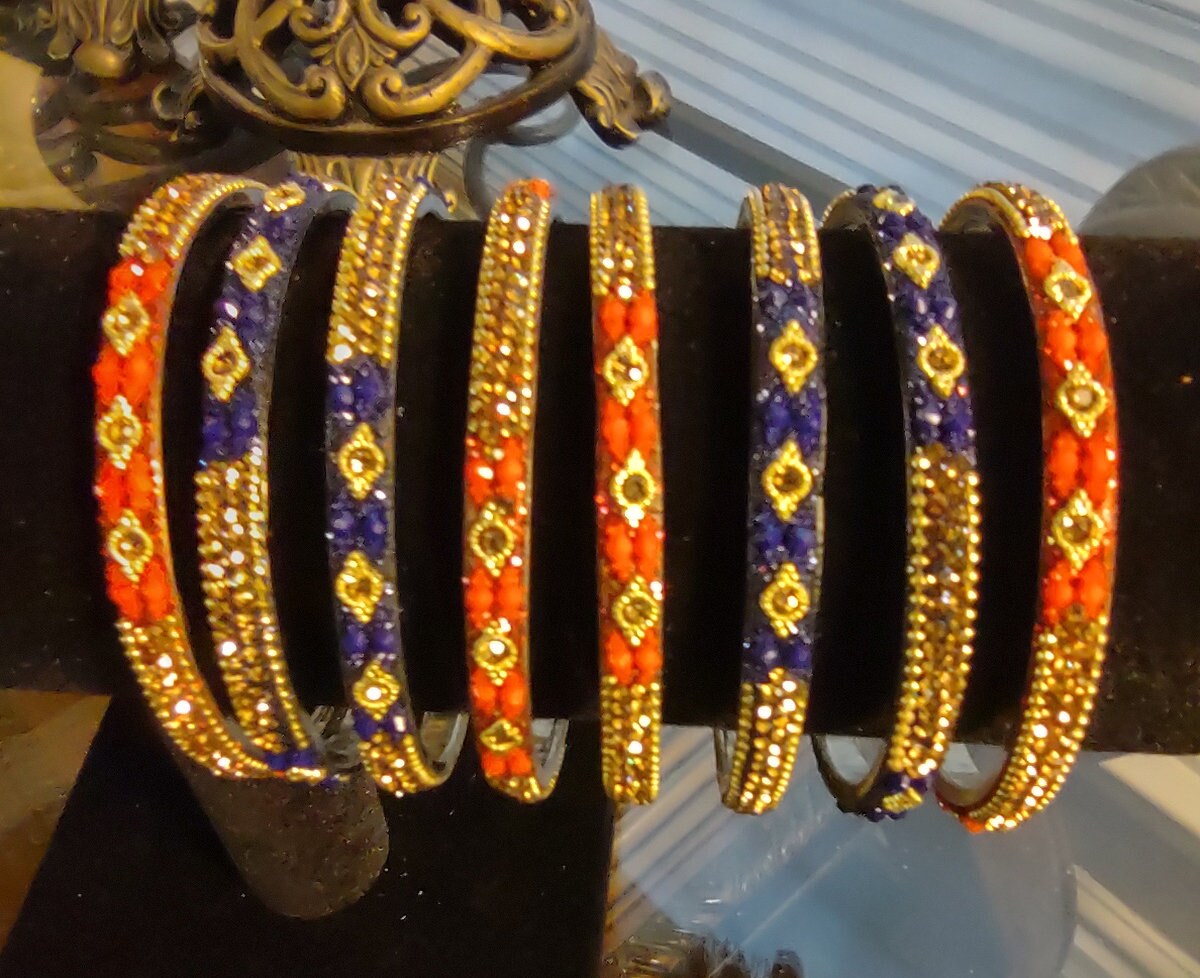 Indian Hyderabadi Bangles Bracelet Kangan Set With Nagina Gift for Her ...