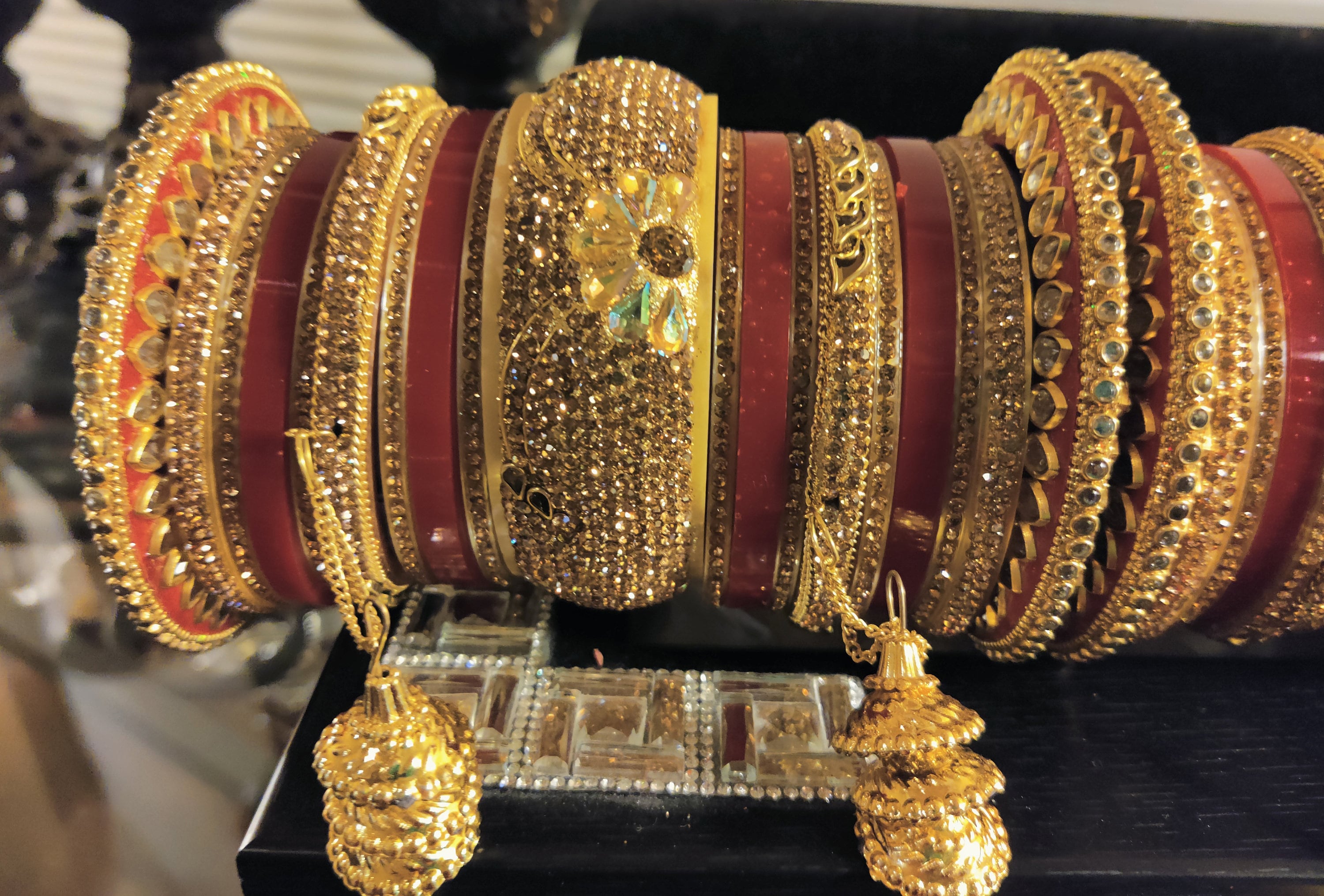Hyderabad Nizami Indian | Dulhan Bride Bangle 38-piece Joda Set Kangan ...