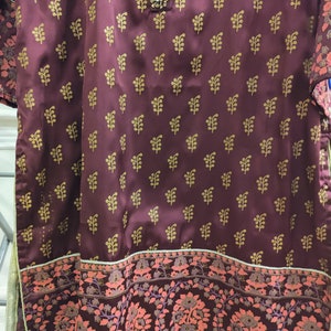 Pakistani Silk Shirt Kurti Kameez Block Print Enhancing With Beautiful ...
