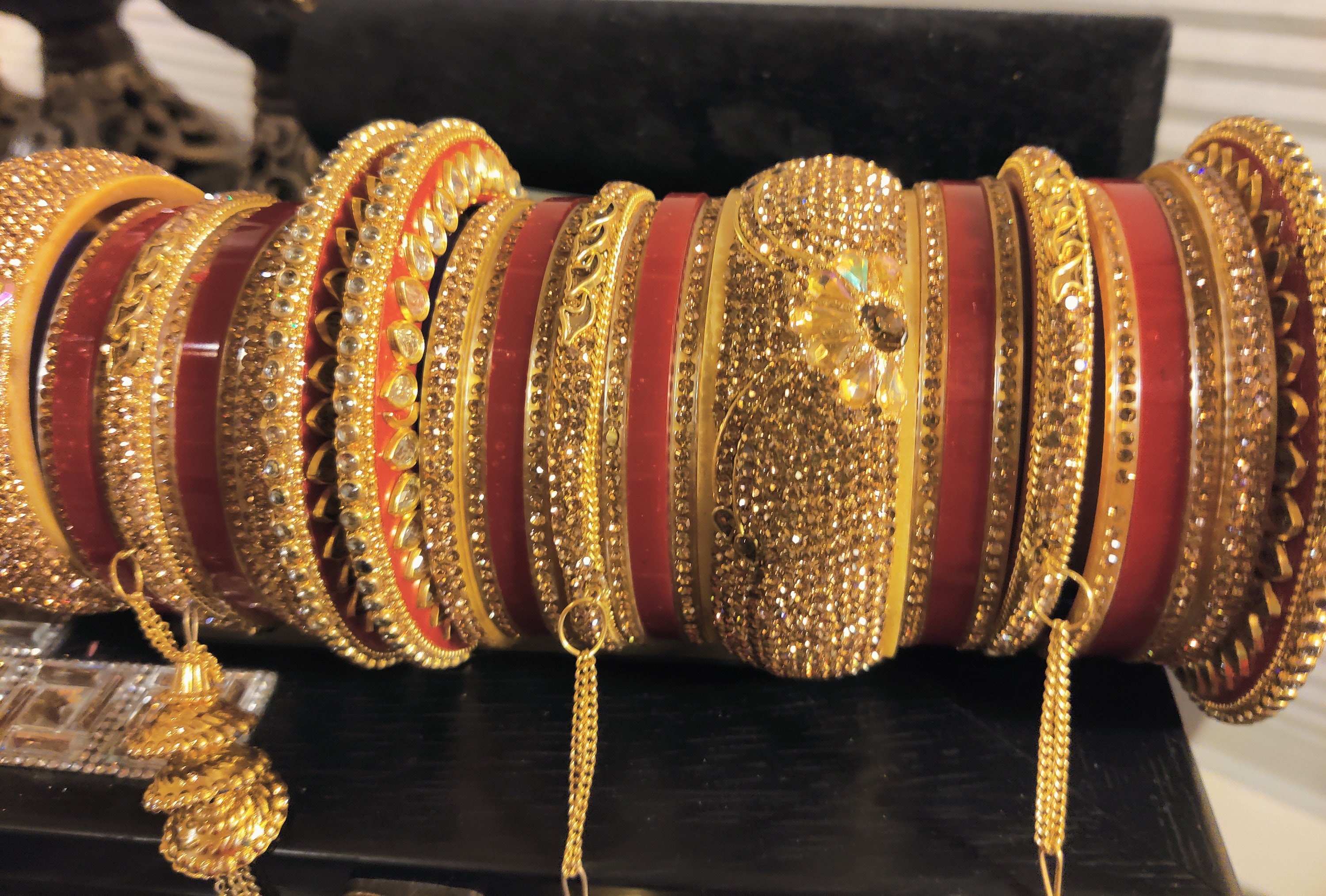 Hyderabad Nizami Indian | Dulhan Bride Bangle 38-piece Joda Set Kangan ...