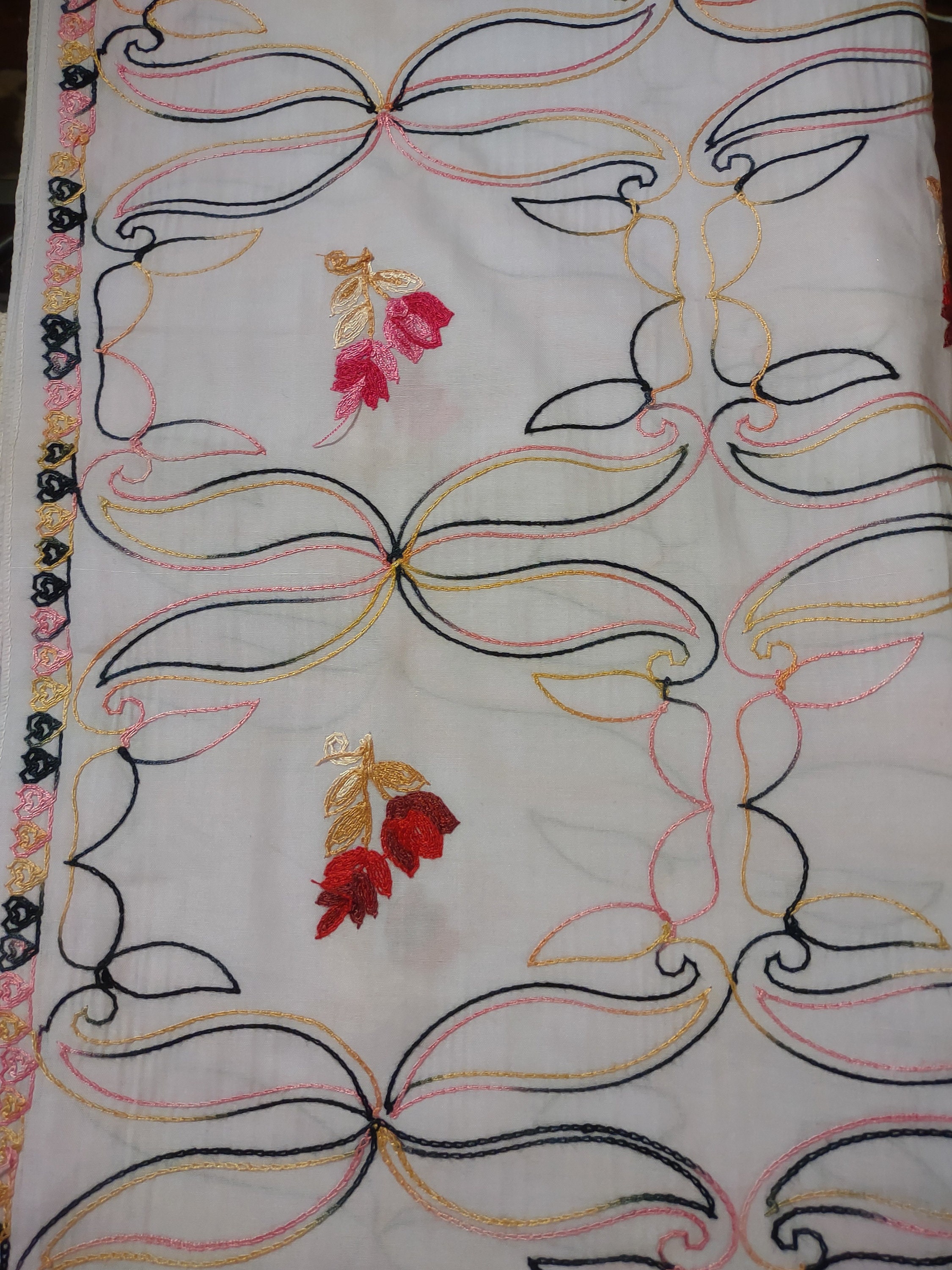 Pakistani Shawl With Full Embroidery Chadar Dupatta Stole Wrap - Etsy