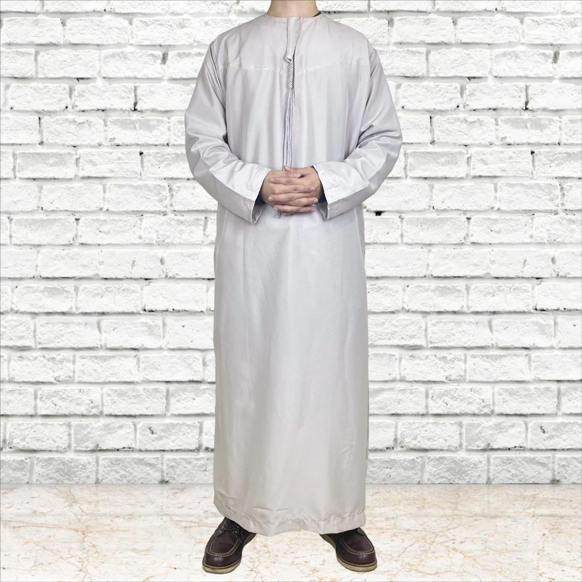 Embroidered White Islamic Thobe Jubba: Muslim Men's Ramadan Clothing - Etsy