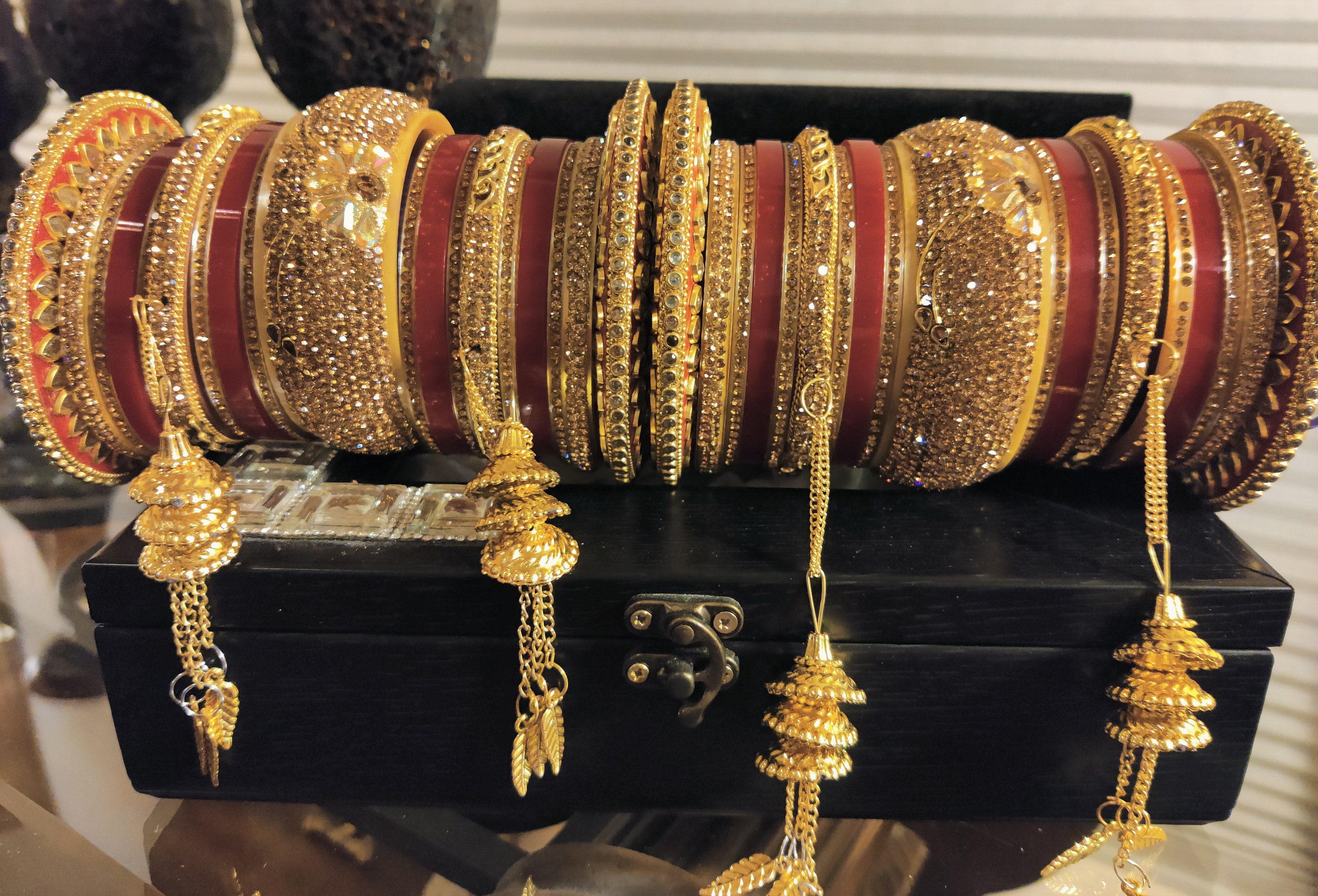 Hyderabad Nizami Indian Dulhan Bride Bangle 38-piece Joda Set Kangan ...