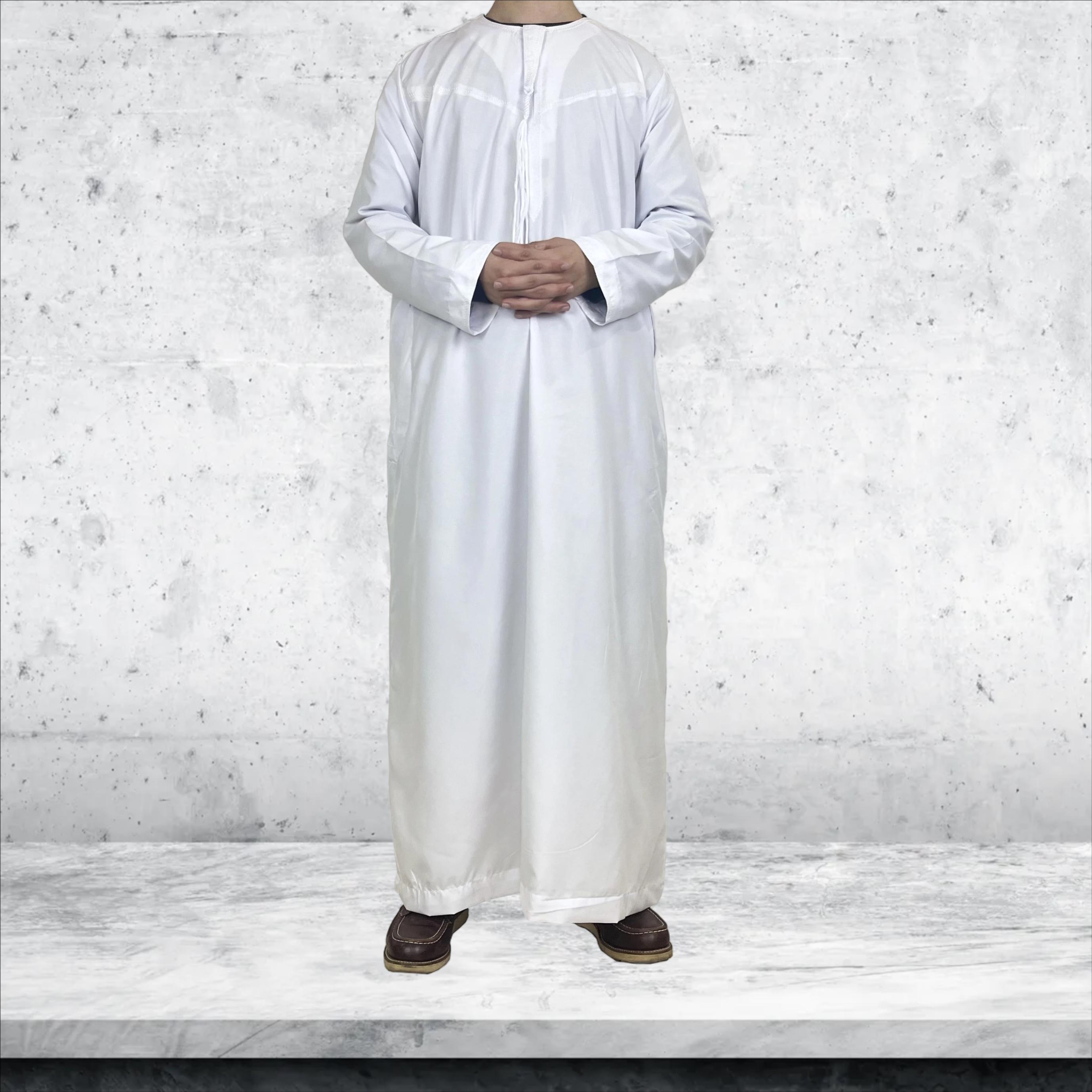 Embroidered White Islamic Thobe Jubba: Muslim Men's Ramadan Clothing - Etsy