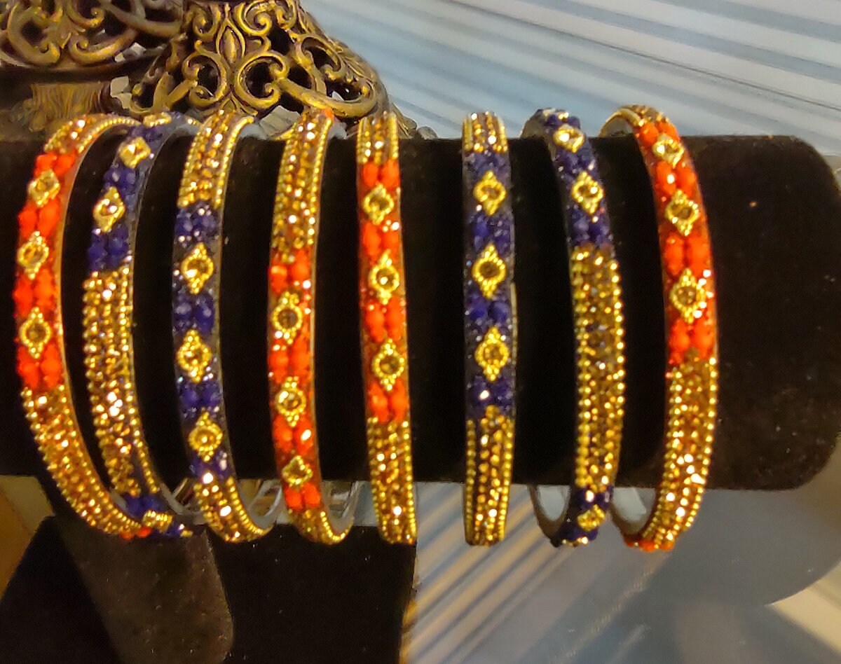 Indian Hyderabadi Bangles Bracelet Kangan Set With Nagina Gift for Her ...