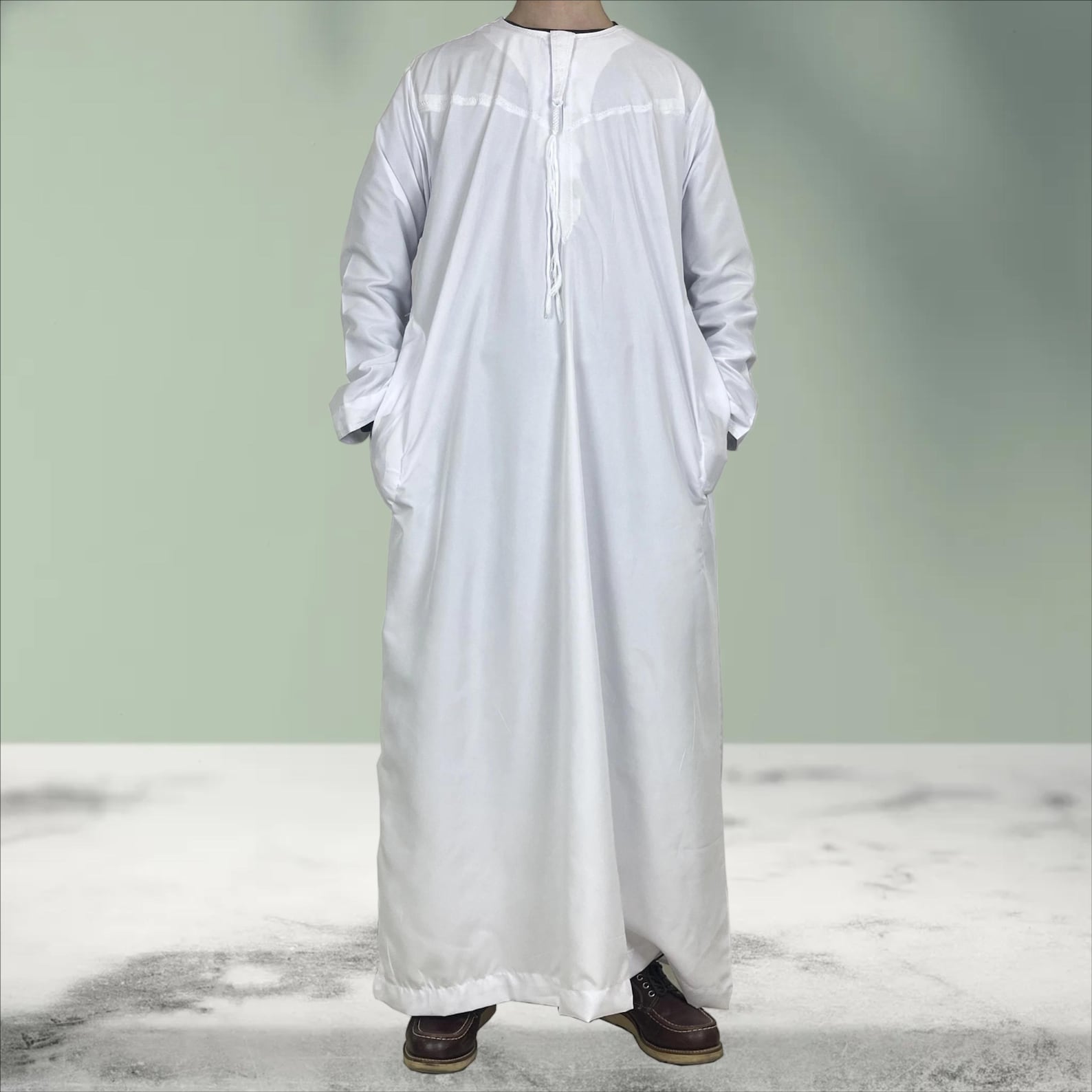Embroidered White Islamic Thobe Jubba: Muslim Men's Ramadan Clothing - Etsy