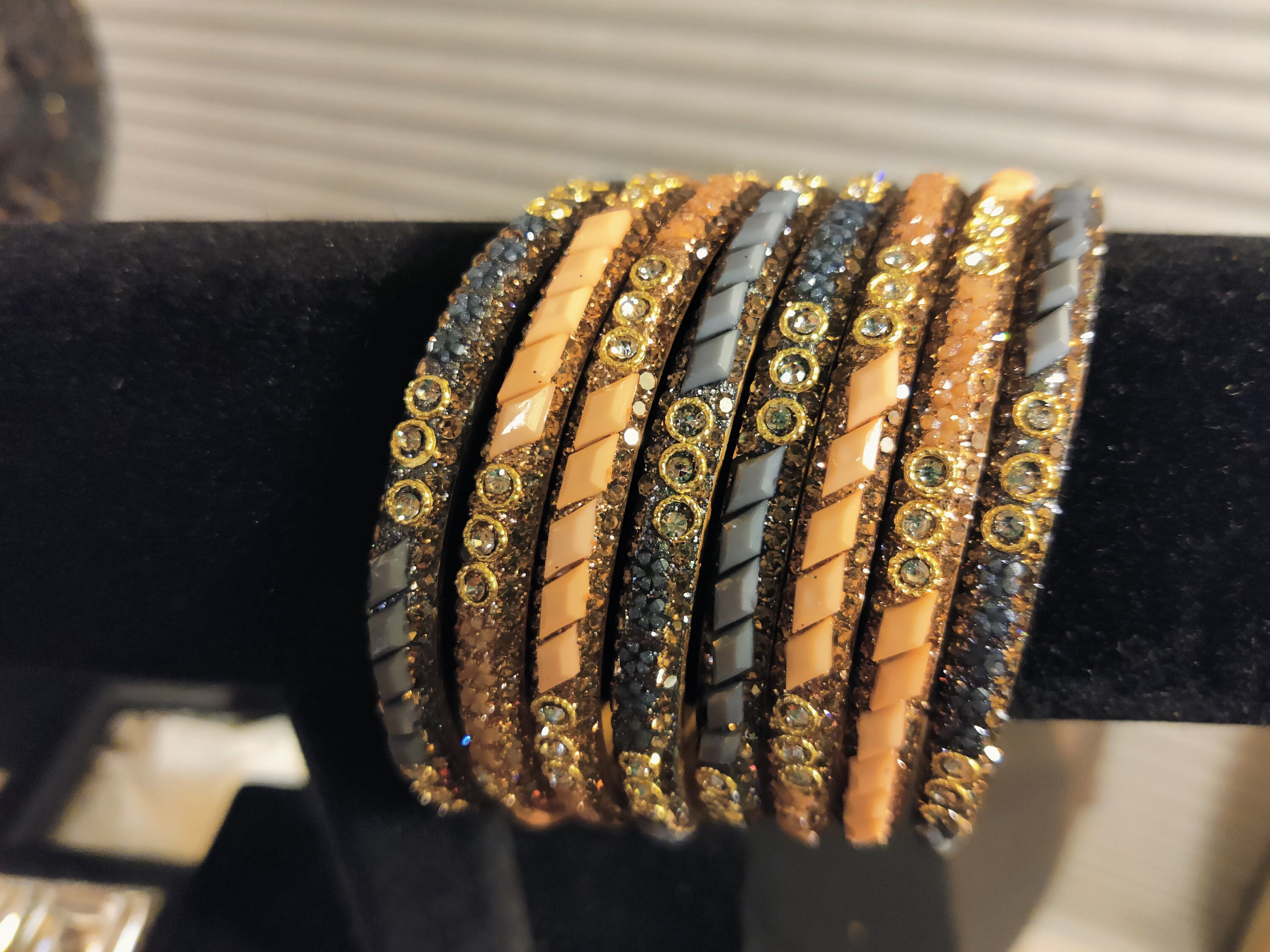 Hyderabadi Bangles Set: Indian Kangan Bracelet With Studded Stones ...