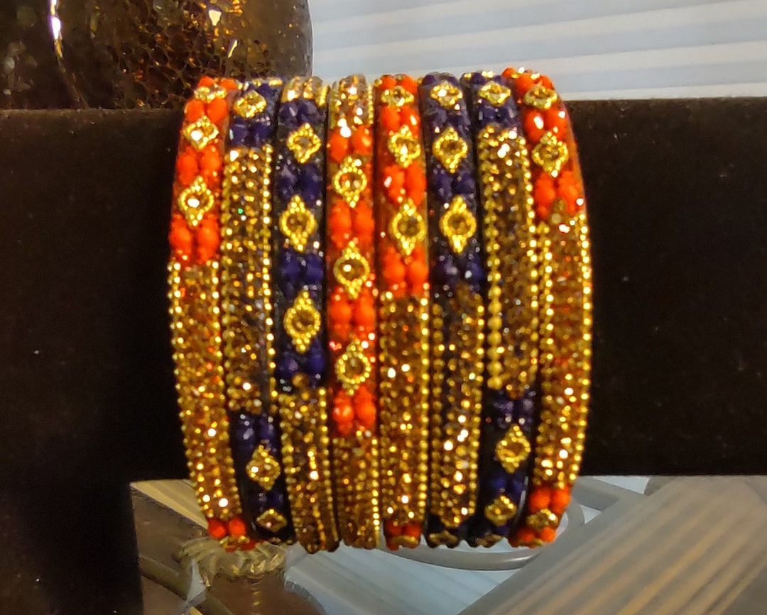 Indian Hyderabadi Bangles Bracelet Kangan Set With Nagina Gift for Her ...
