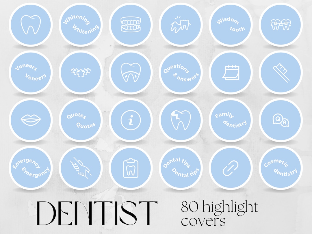 80 Dental Instagram Story Highlight Covers Template | Dentist Clinic ...