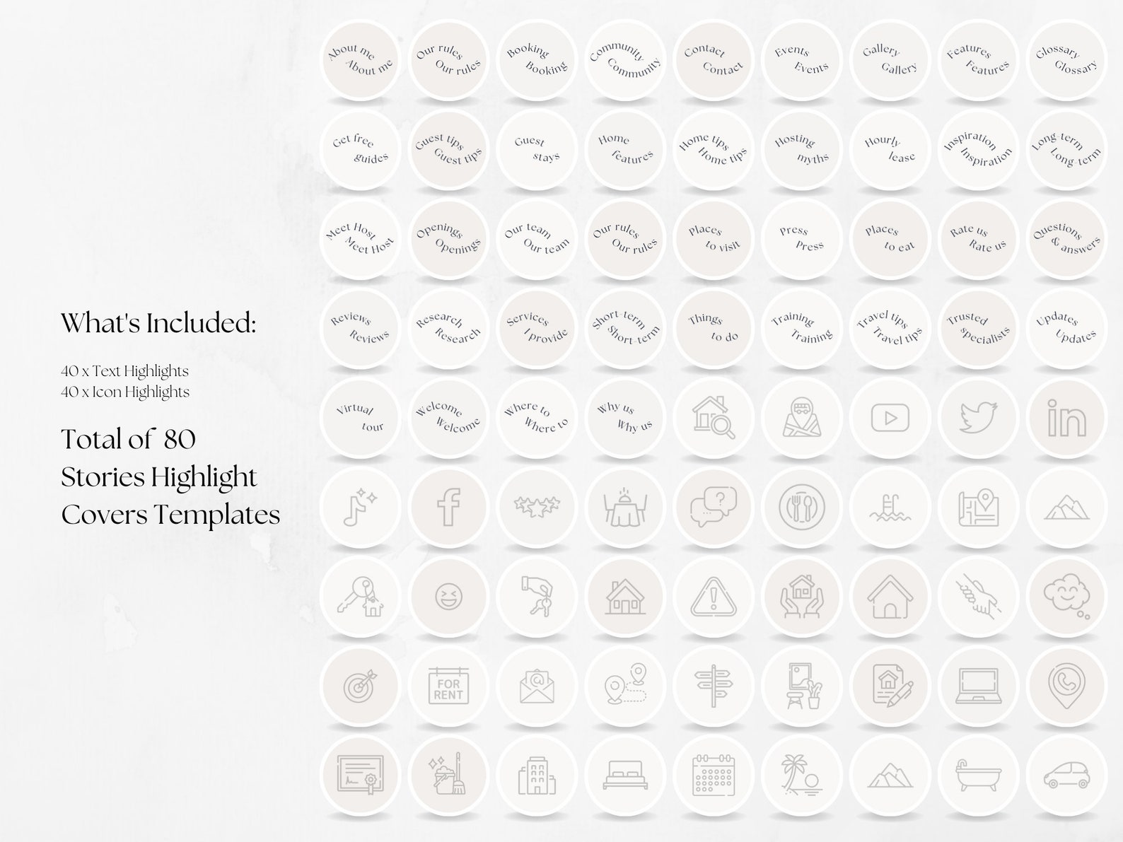 80 Hosting Story Highlight Covers Templates for Hosts | Social Media ...