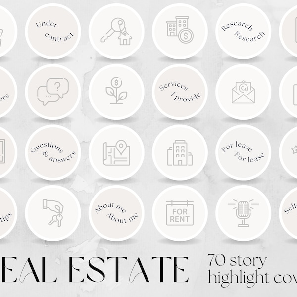 Real Estate Highlight Covers - Etsy