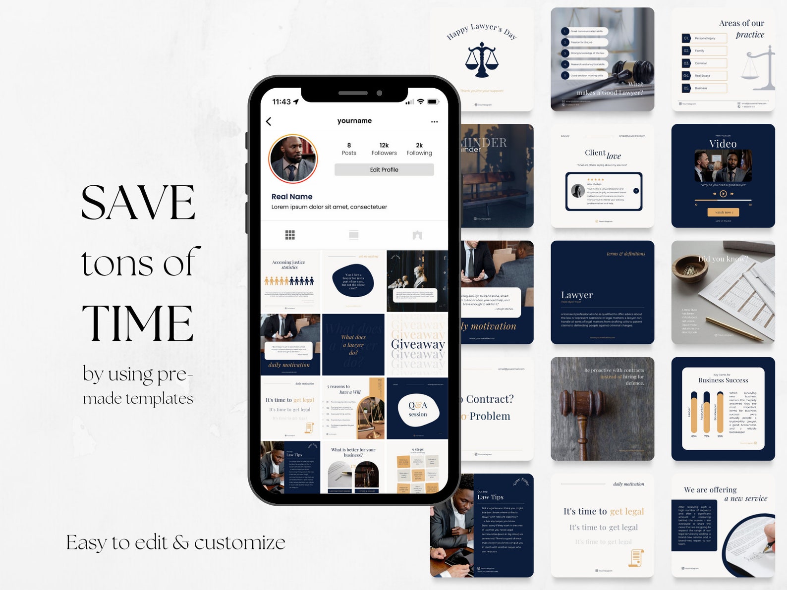 60 Lawyer Social Media Posts Templates Law Firm Legal Office, Attorney ...