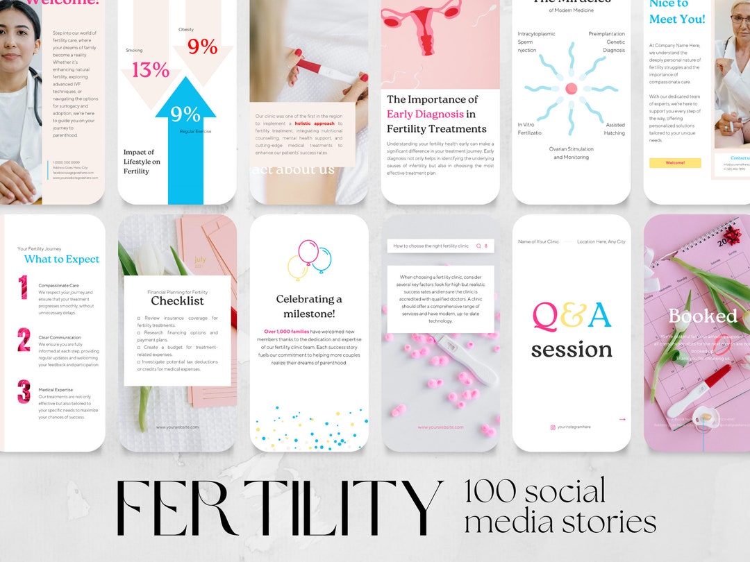 100 Fertility Social Media Stories Templates | Birth Clinic ...