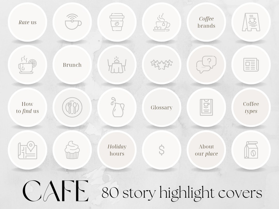 70 Cafe Story Highlight Cover Templates | Coffee Shop House, Bakery ...