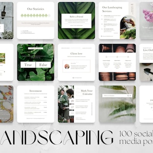 100 Landscaping or Gardening Social Media Post Templates | Landscape ...
