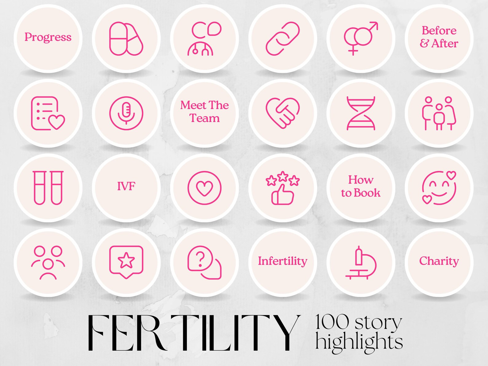 100 Fertility Instagram Story Highlight Cover Templates | Birth Clinic ...
