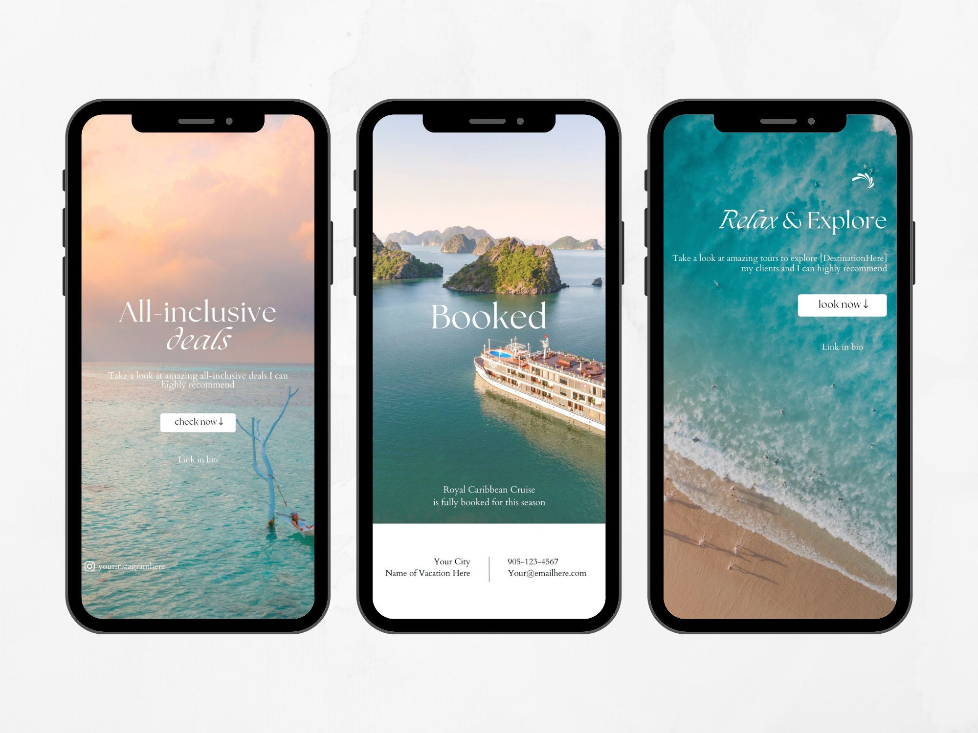 70 Travel Social Media Stories Templates | Facebook Instagram IG ...
