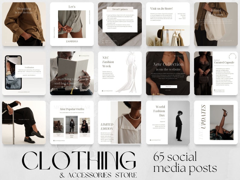 65 Fashion Social Media Post Templates | for Clothing Accessories ...