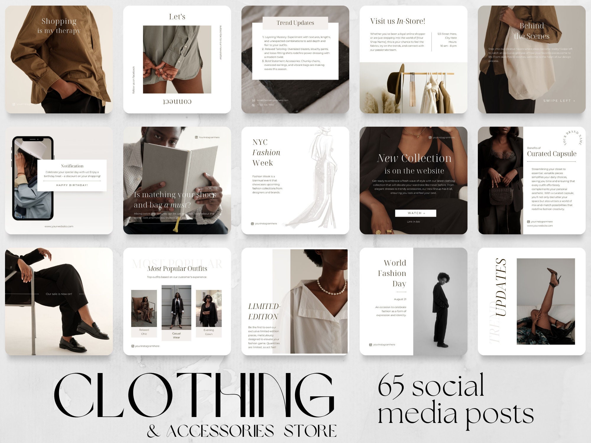 65 Fashion Social Media Post Templates | for Clothing Accessories ...
