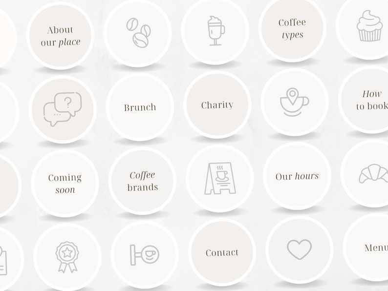 70 Cafe Story Highlight Cover Templates Coffee Shop House Bakery Food Business Truck Social