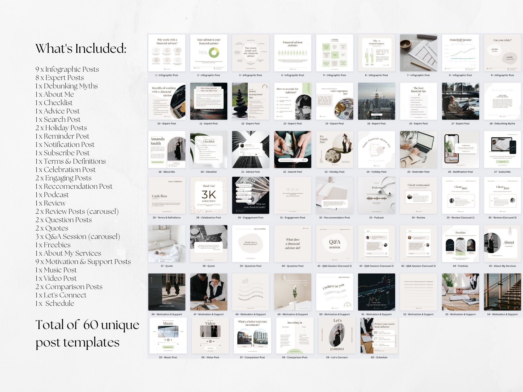 60 Financial Advisor Social Media Posts Templates Personal - Etsy
