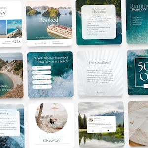 70 Travel Social Media Posts Templates | Facebook Instagram IG, Travel ...
