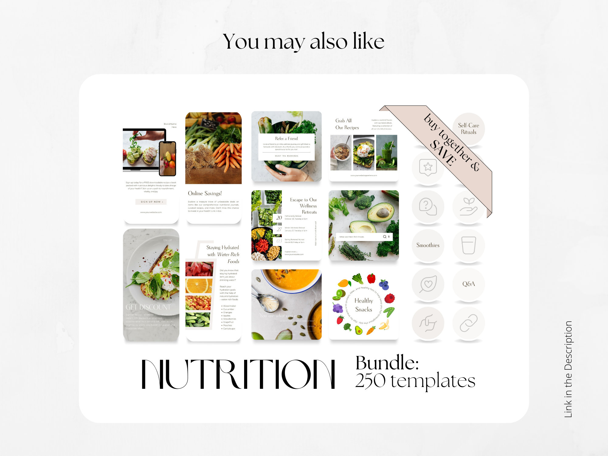 80 Nutrition Social Media Story Templates | Health Wellness Coach ...