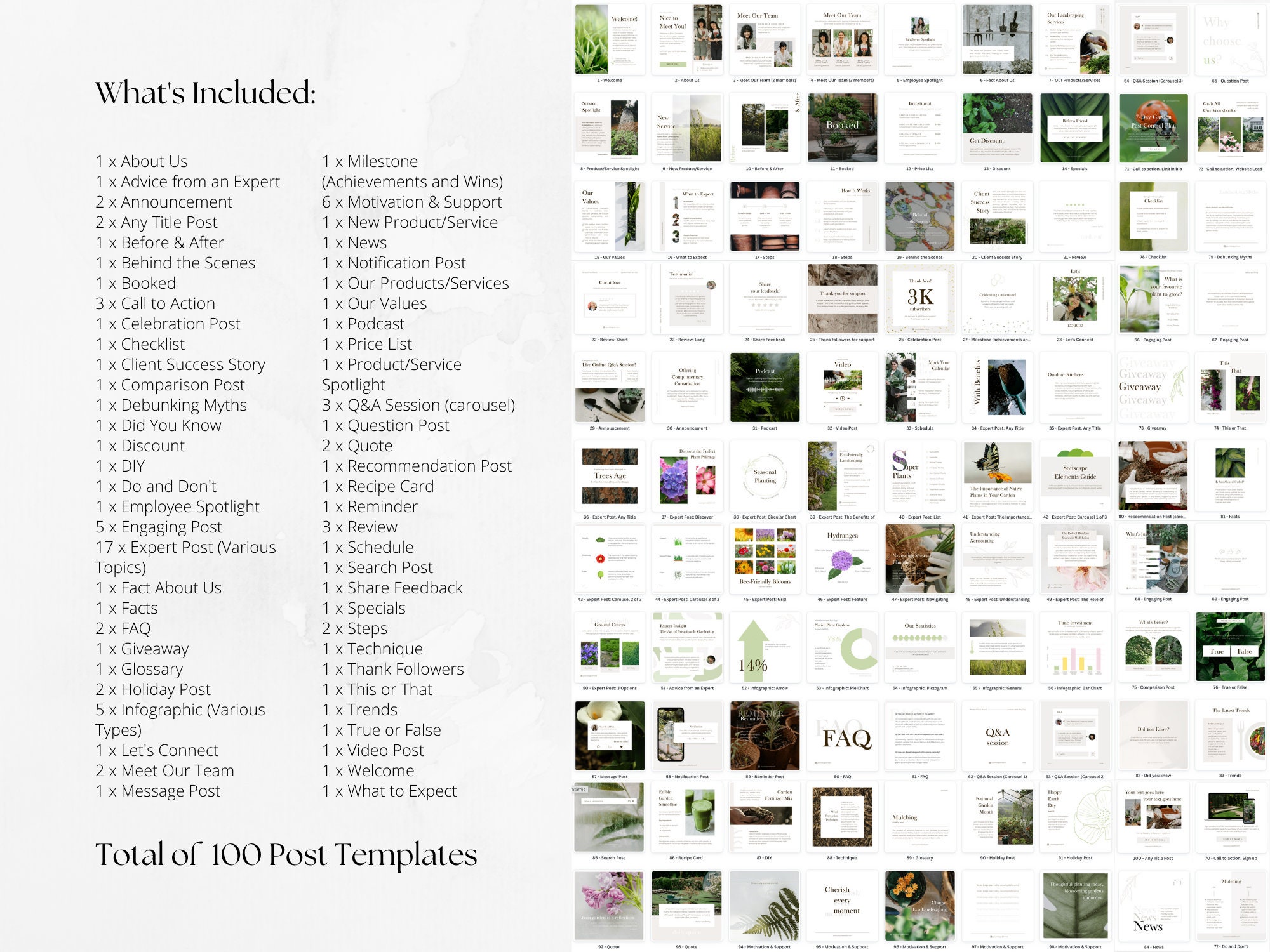100 Landscaping or Gardening Social Media Post Templates | Landscape ...