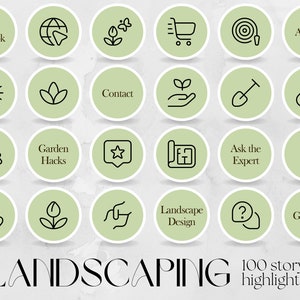 100 Gardening or Landscaping Story Highlight Covers Template ...