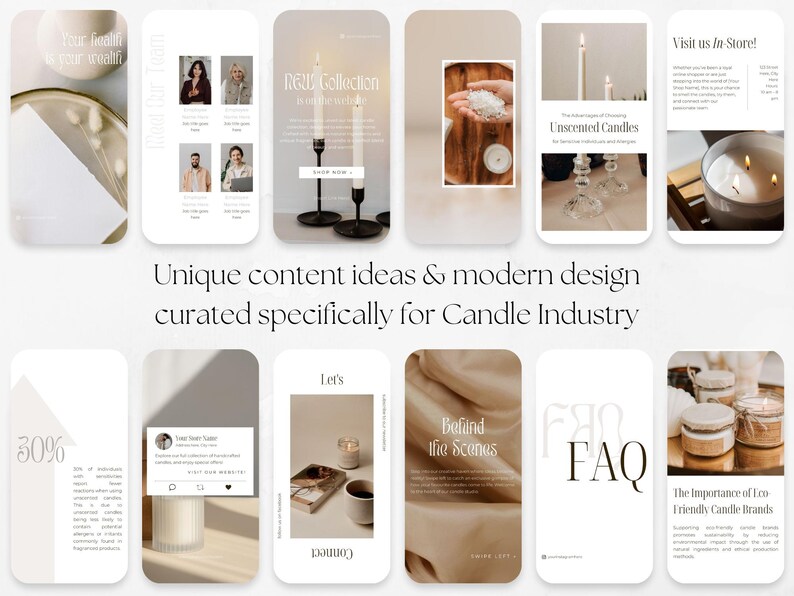 100 Candle Making Business Social Media Story Templates | Instagram IG ...