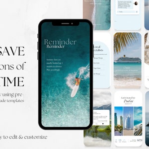 70 Travel Social Media Stories Templates | Facebook Instagram IG ...