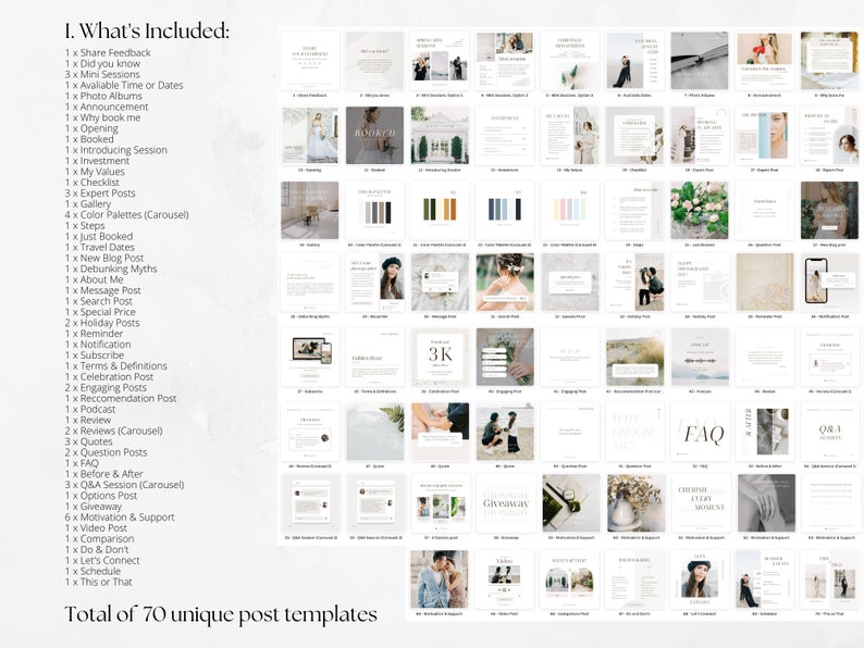 210 Photography Social Media Templates: Posts, Stories, Highlight Cover ...