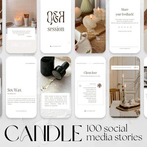 100 Candle Making Business Social Media Story Templates | Instagram IG ...
