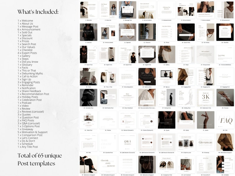 65 Fashion Social Media Post Templates | for Clothing Accessories ...