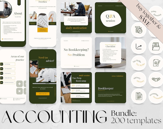 Accounting Social Media Content Bundle - 150 Niche Posts, Ready-to ...