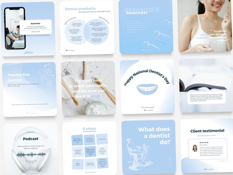 60 Dental Social Media Posts Templates | Dentist Clinic, Business ...