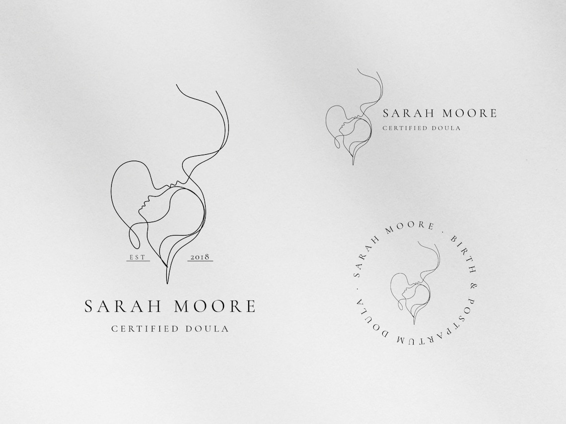 Pre-made Logo Doula Healthcare Branding Mother and Baby | Etsy