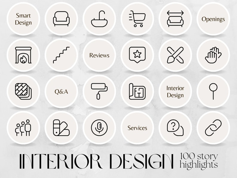 100 Interior Design Story Highlight Covers Template | Staging Business ...