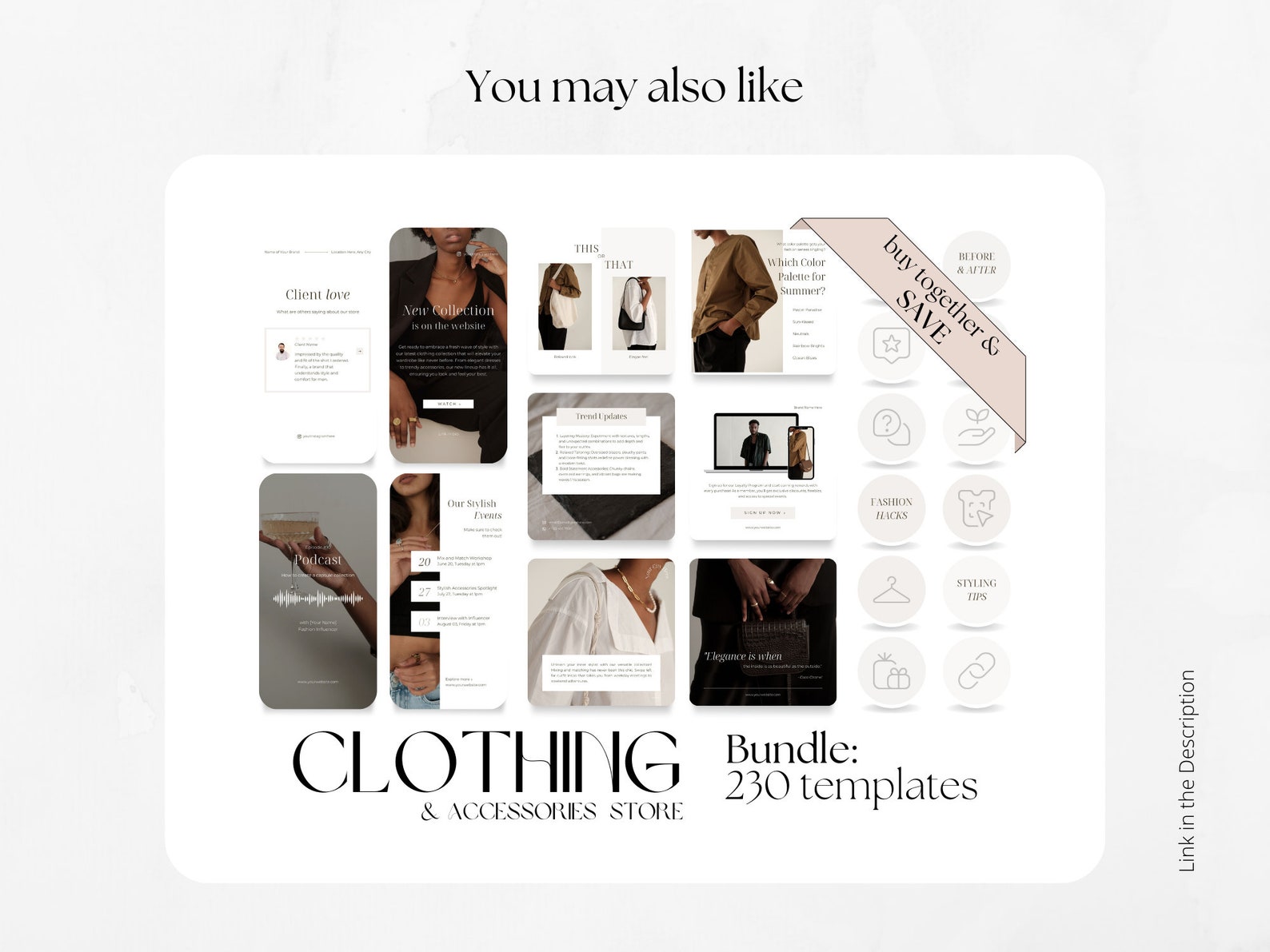 100 Fashion Social Media Story Highlight Cover Templates | Clothing ...