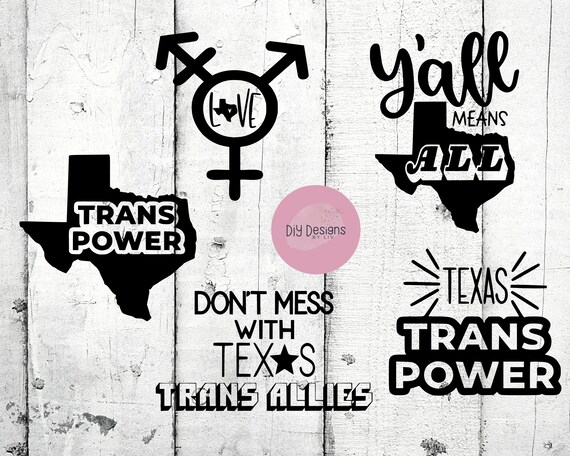 Texas Trans Pride Svg Bundle Texas Trans Sticker Svg Texas | Etsy
